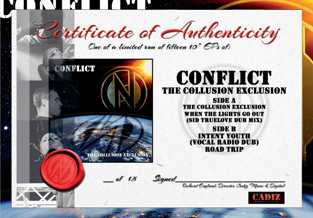 Conflict - The Collusion Exclusion - White Label 10" Test Pressing ...